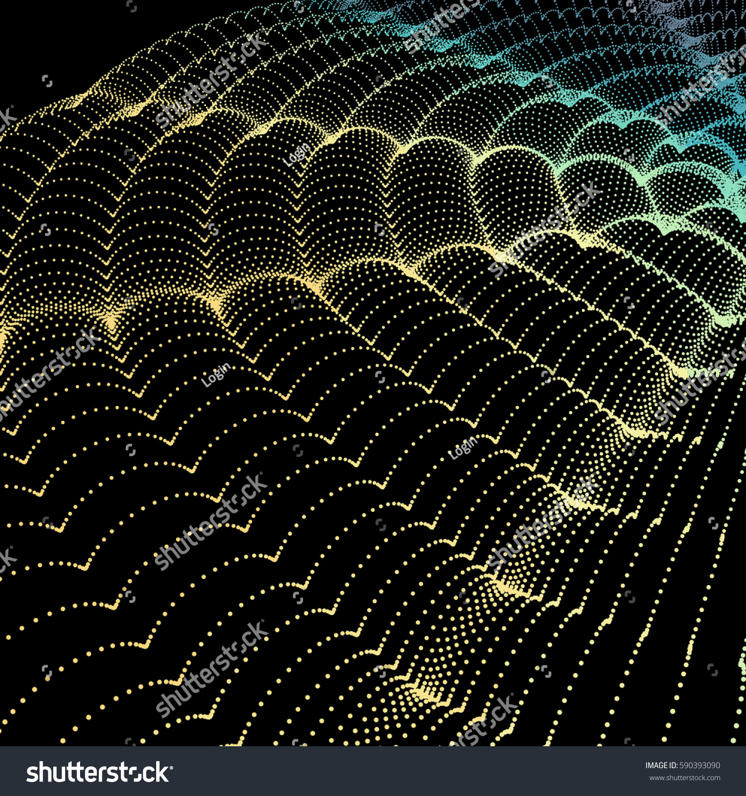 Wavy Grid Background 3d Abstract Vector Stock Vector (Royalty Free ...