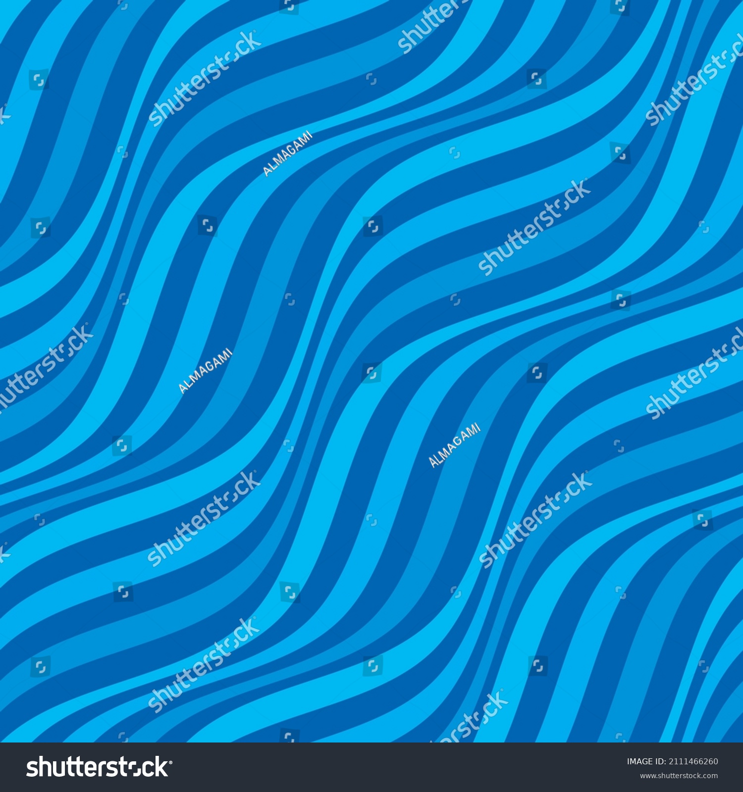 Wavy Lines Seamless Background Blue Color Stock Vector (Royalty Free ...