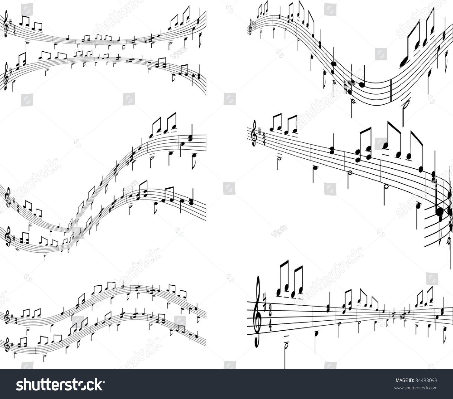 Wavy Music Backgrounds Vector Illustration Stock Vector (Royalty Free ...