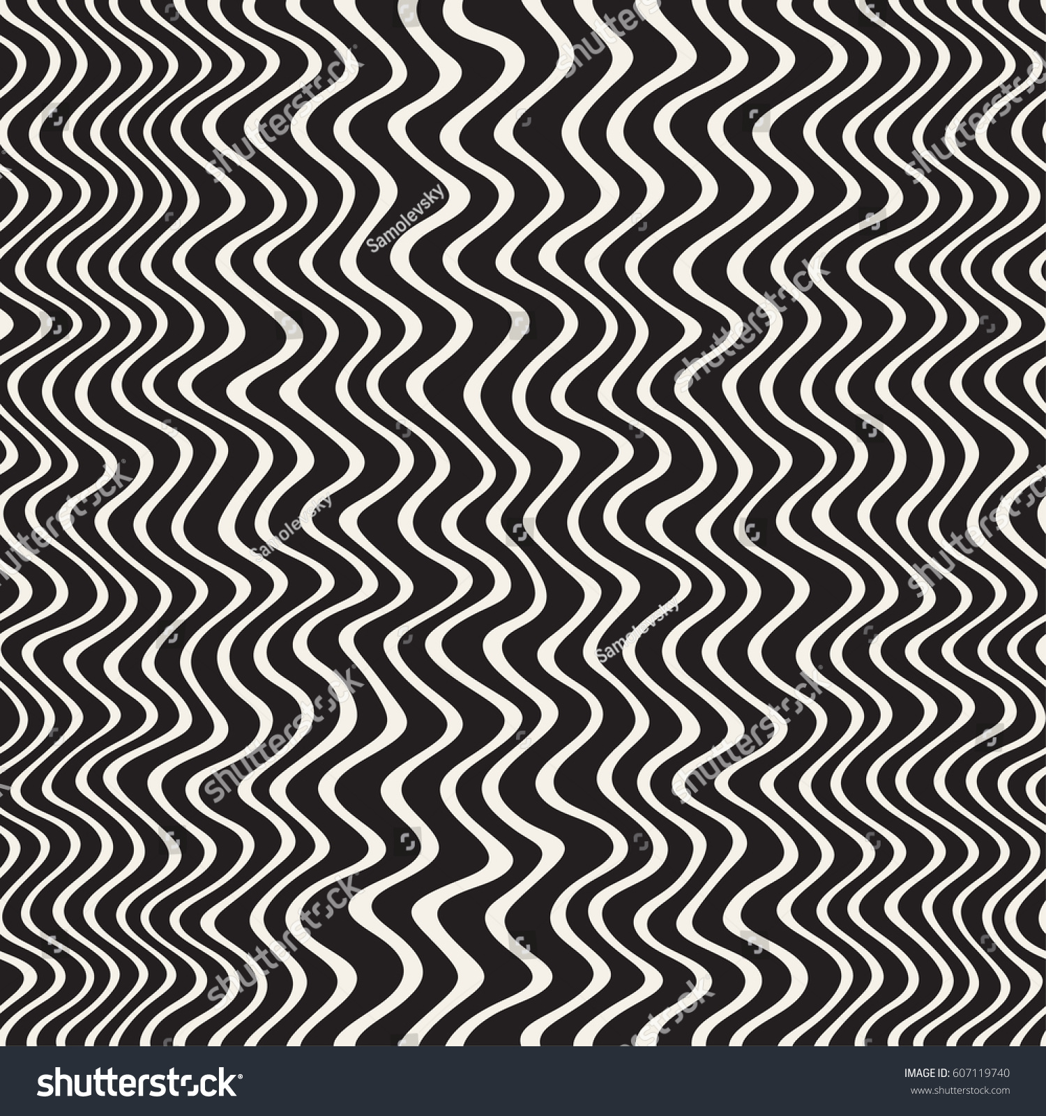 Wavy Ripple Hand Drawn Lines Abstract Stock Vector (Royalty Free ...