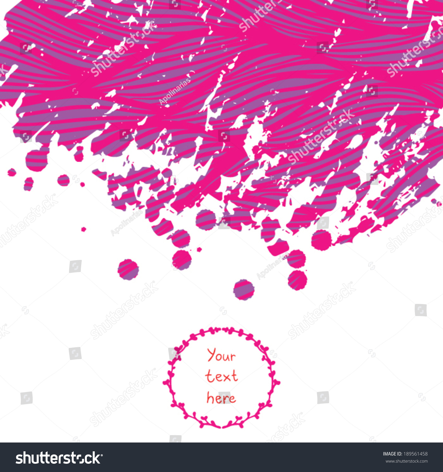 Wavy Spots Bright Pink Background Stock Vector (Royalty Free) 189561458 ...