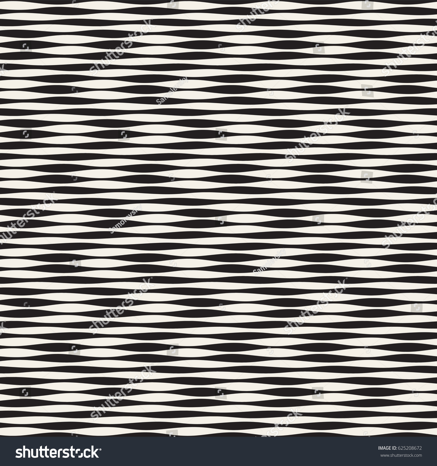 Wavy Stripes Vector Seamless Pattern Retro Stock Vector (Royalty Free ...