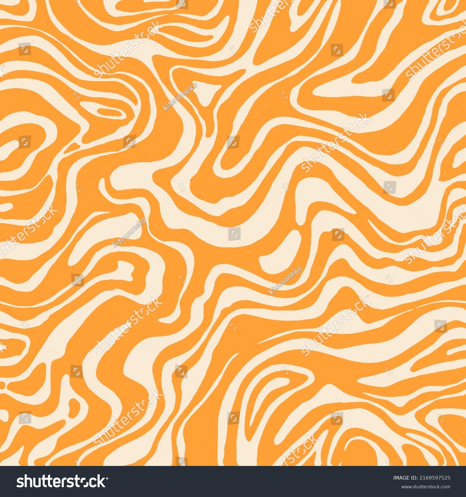Wavy Swirl Vector Seamless Pattern Hand Stock Vector (Royalty Free ...