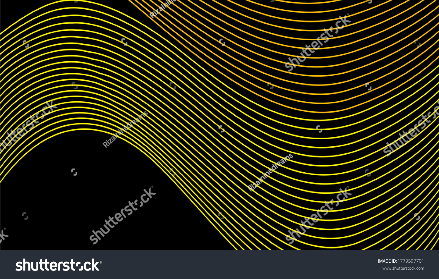 Wavy Yellow Line Background Elegant Stock Vector (Royalty Free) 1779597701