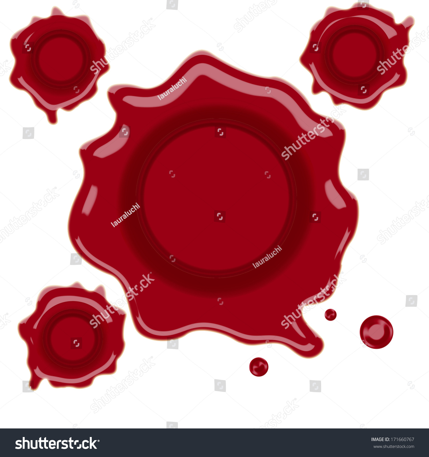 Wax Stamp Vector Illustration Stock Vector (Royalty Free) 171660767 ...