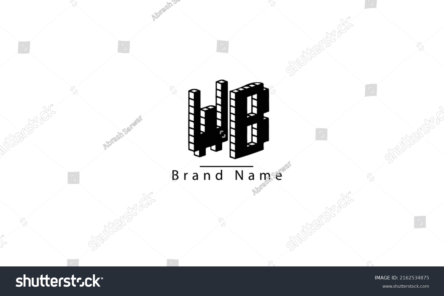 Wb Bw W B Abstract Vector Stock Vector (Royalty Free) 2162534875 ...