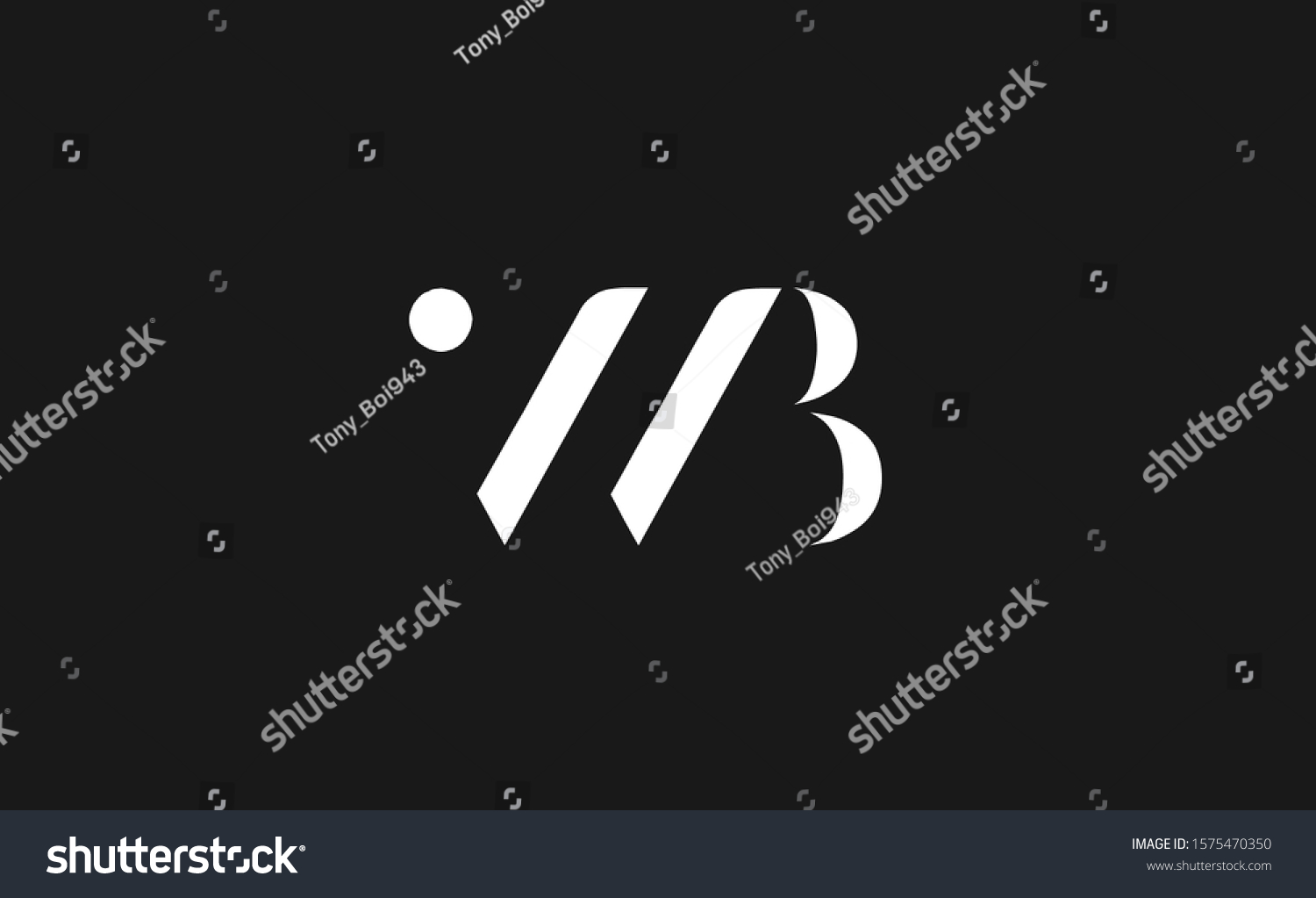 Wb Letter Logo Design Template Vector Stock Vector (Royalty Free ...