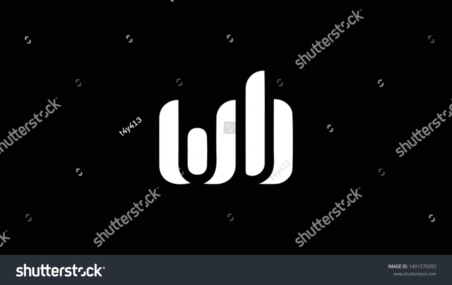 Wb Logo Design Template Vector Minimal Stock Vector (Royalty Free ...