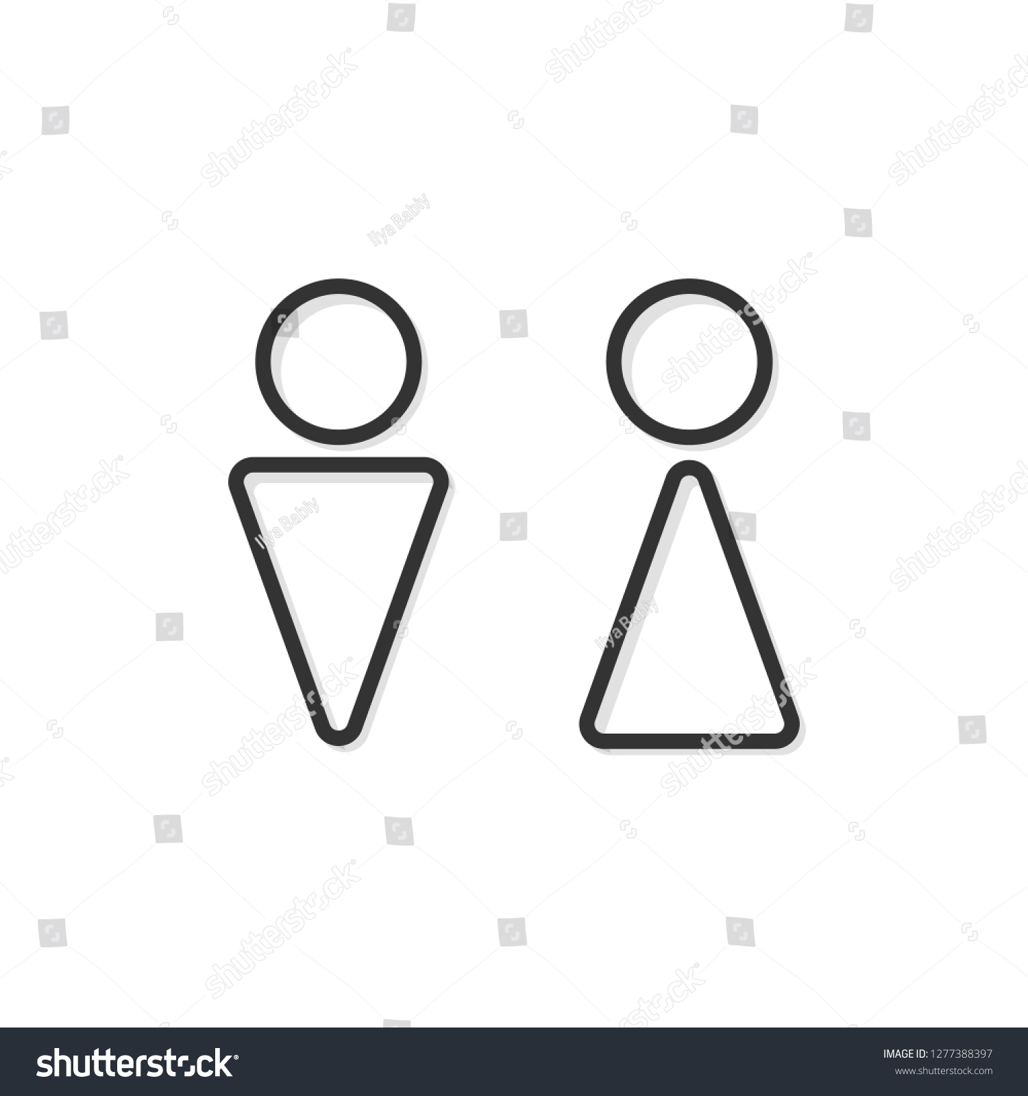 Wc Icon Vector Illustration Stock Vector (Royalty Free) 1277388397 ...