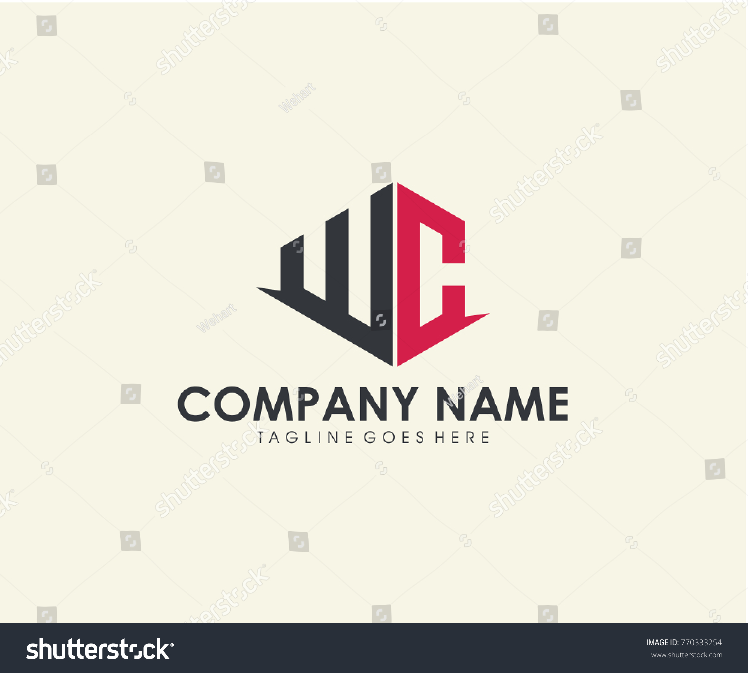 Wc Initial Letter Logo Design Stock Vector (Royalty Free) 770333254 ...