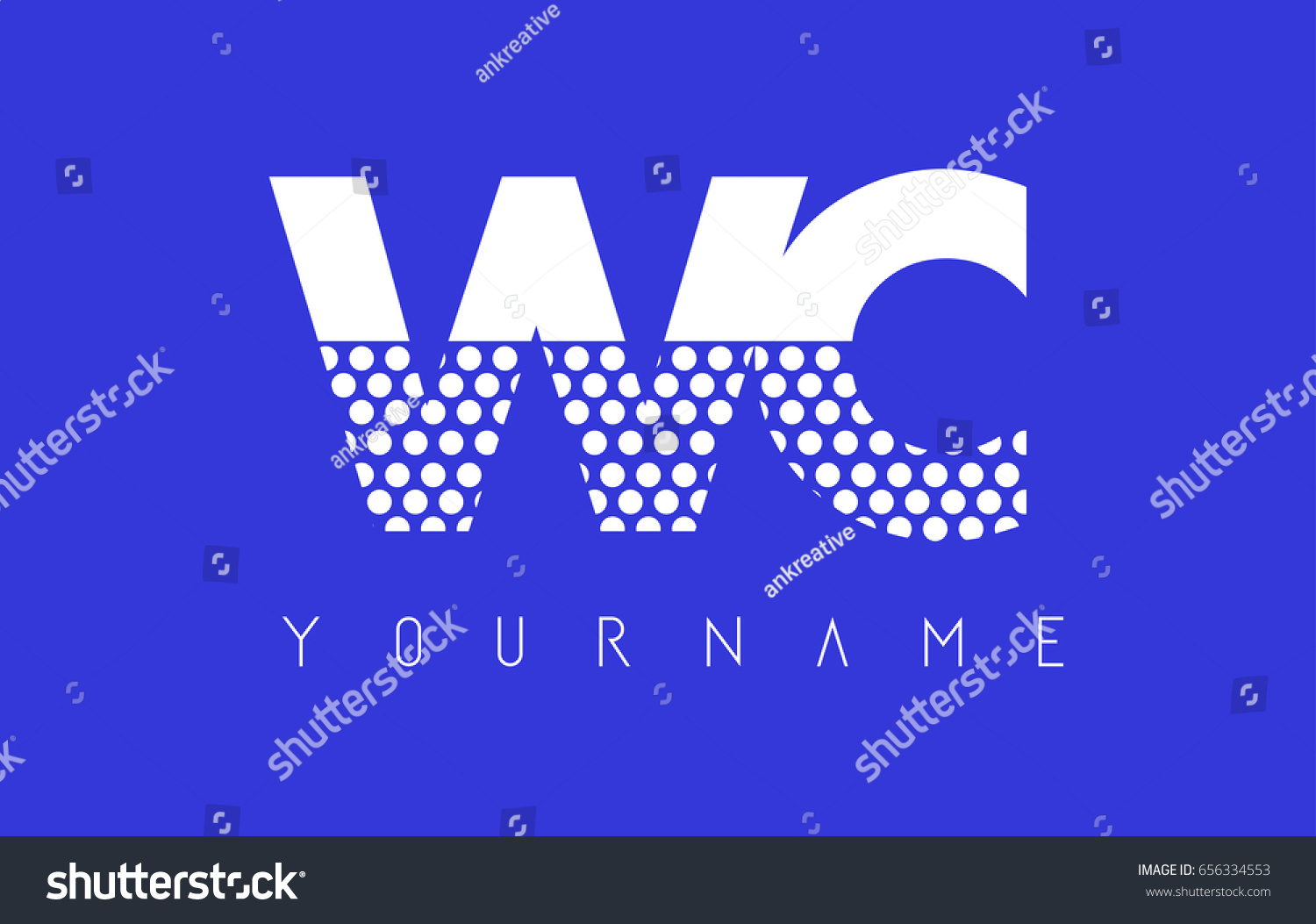 Wc W C Dotted Pattern Letter Stock Vector (Royalty Free) 656334553 ...
