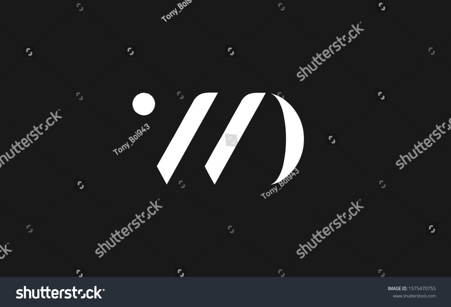 Wd Letter Logo Design Template Vector: vector de stock (libre de ...