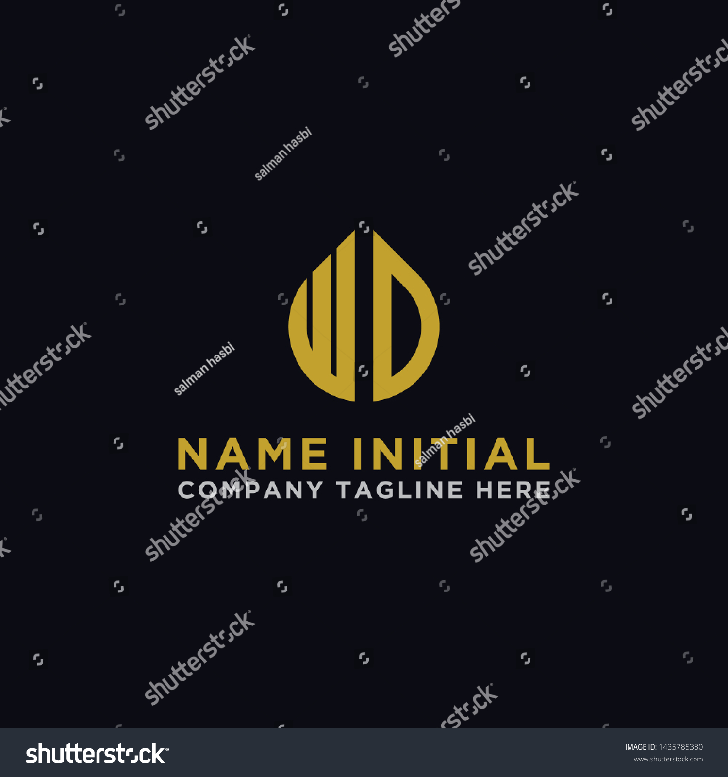 Wd Letters Initial Icon Monogram Vector Stock Vector (Royalty Free ...