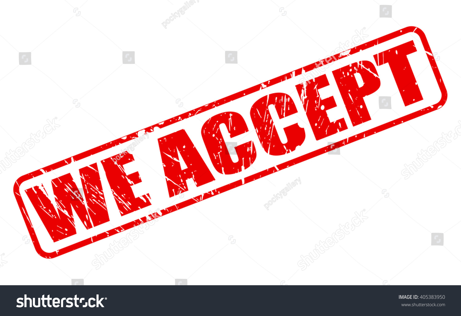 We Accept Red Stamp Text On 스톡 벡터(로열티 프리) 405383950 | Shutterstock