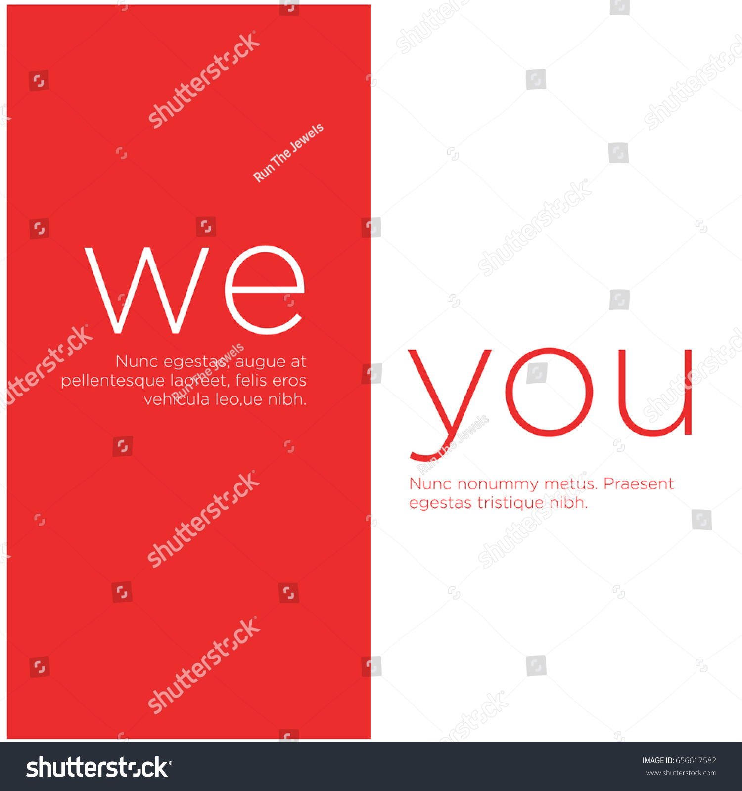 We You Text Template Stock Vector (Royalty Free) 656617582