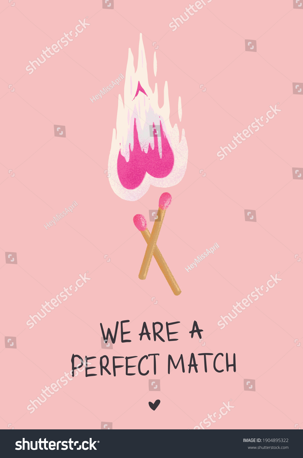 We Perfect Match Stock Vector (Royalty Free) 1904895322