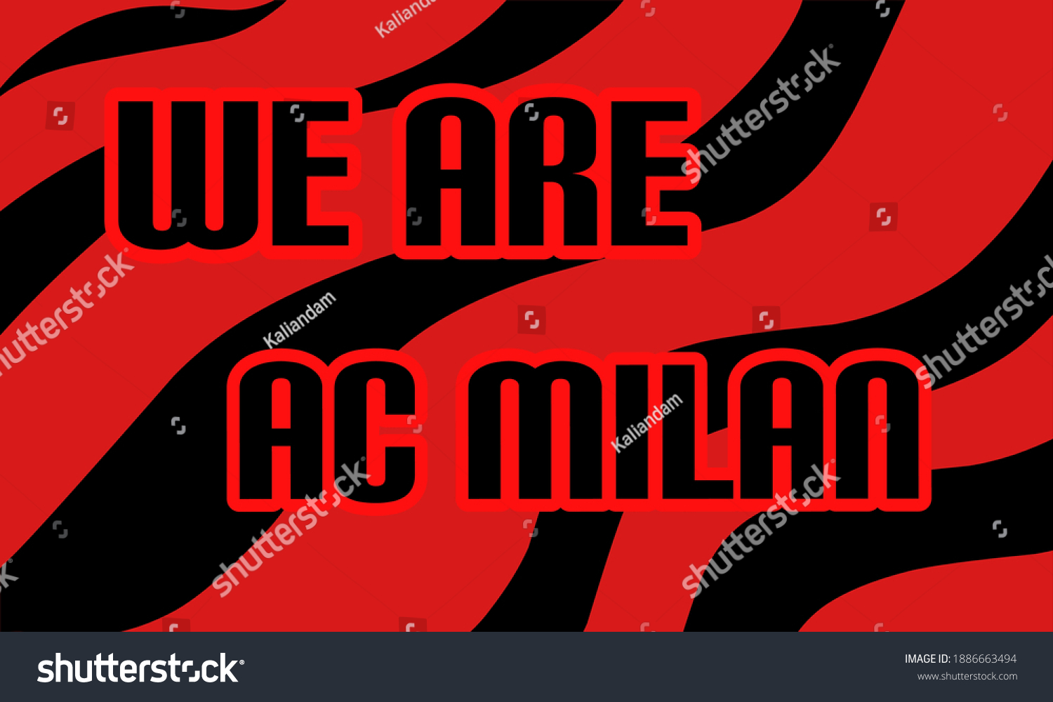 We Ac Milan Quote Background Vector Stock Vector (Royalty Free ...