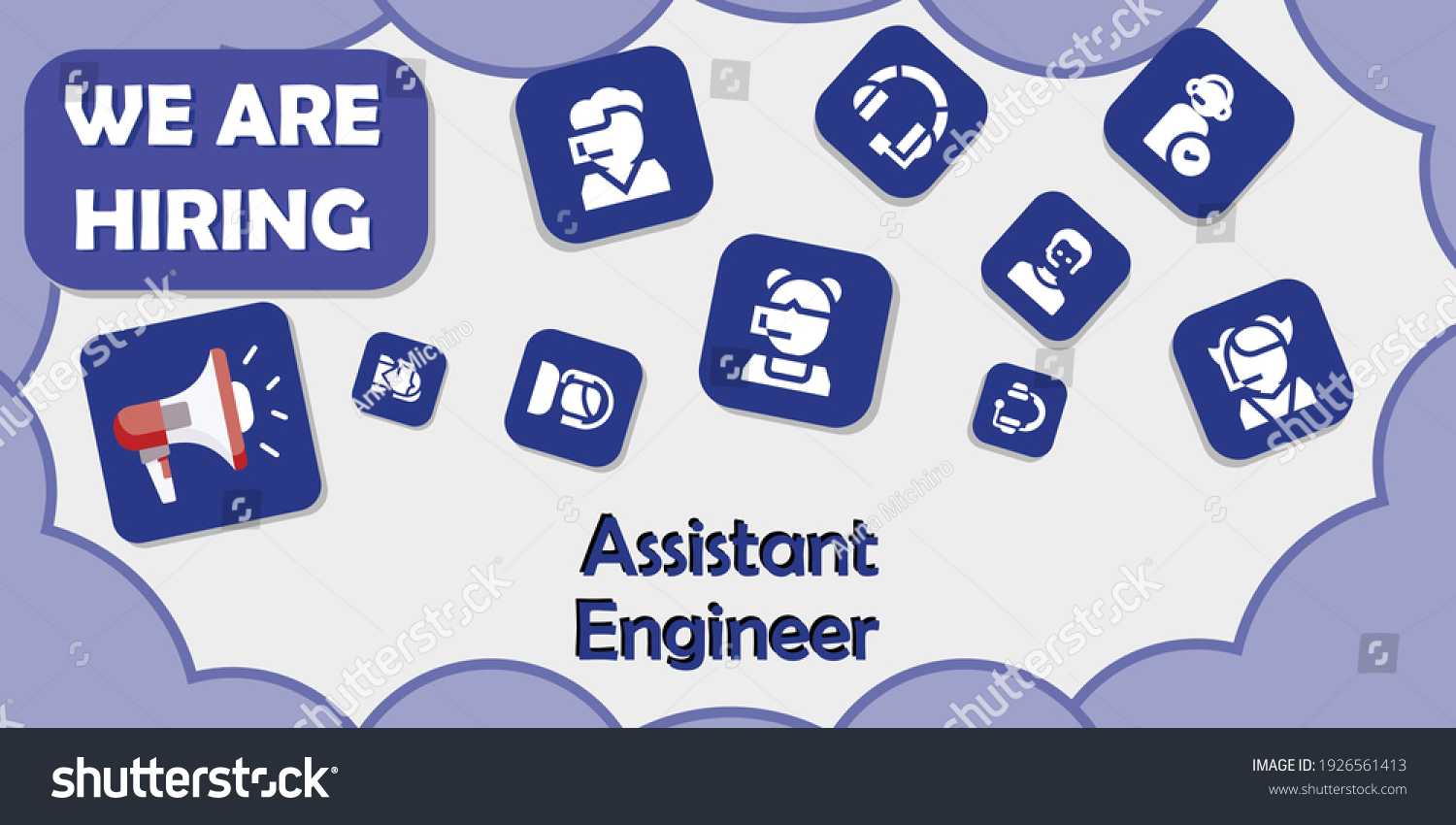 We Hiring Assistant Engineer Vector Illustration Stock Vector (Royalty ...