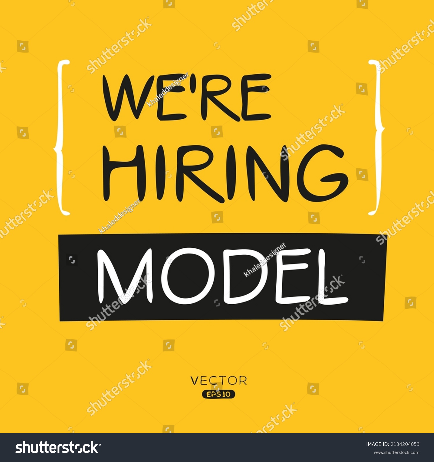 We Hiring Model Vector Illustration Stock Vector (Royalty Free ...