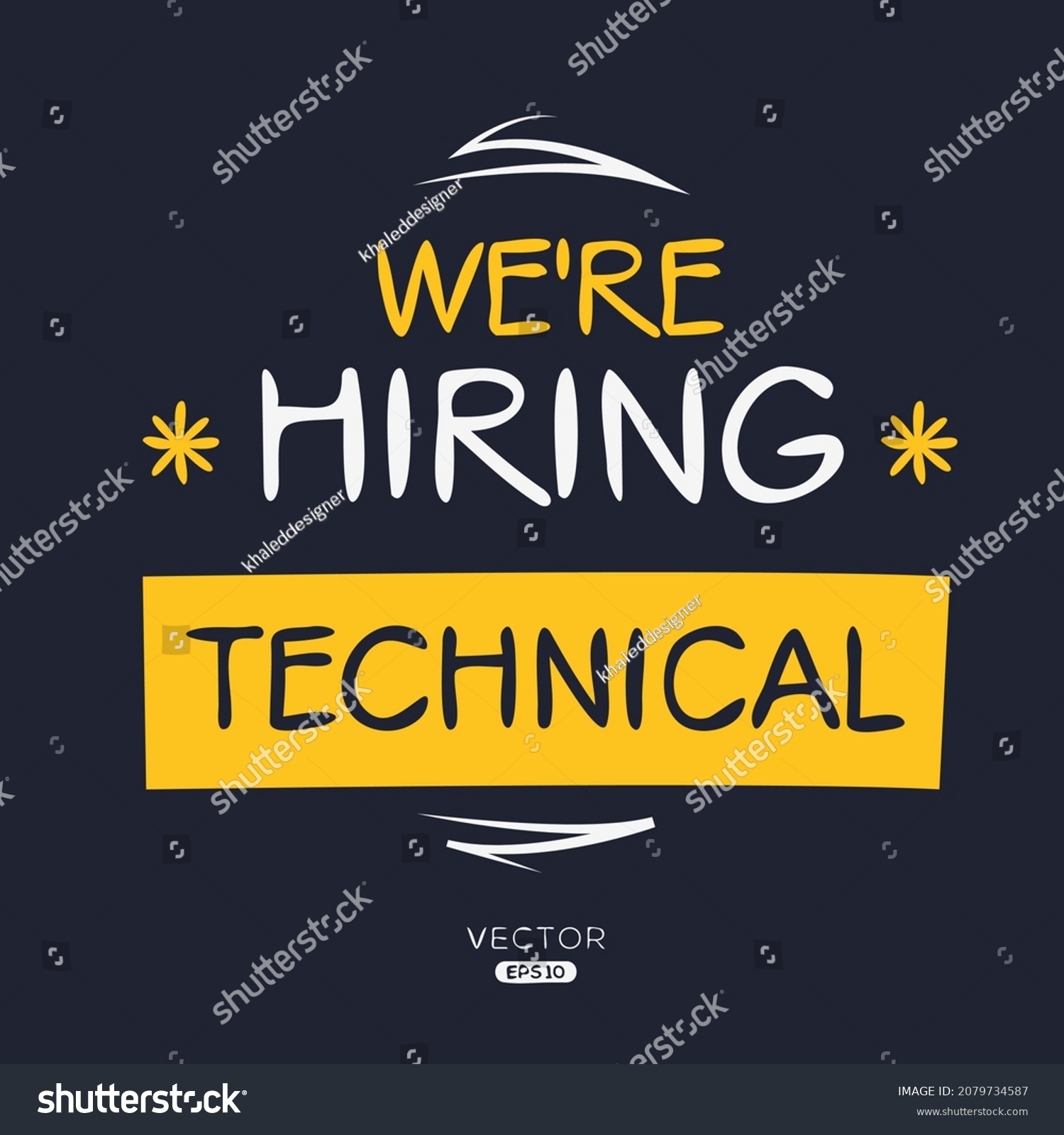 We Hiring Technical Vector Illustration Stock Vector (Royalty Free ...
