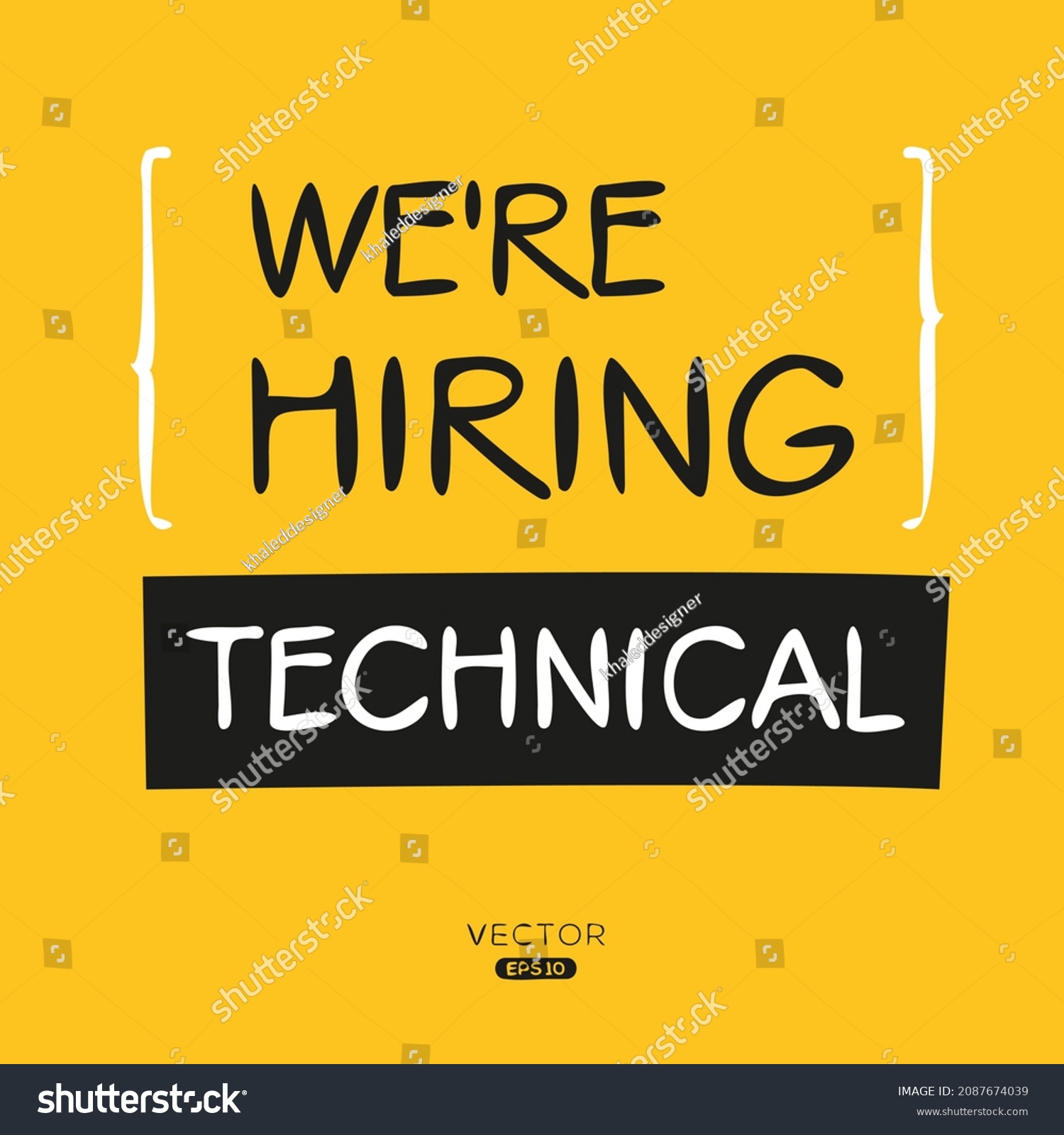 We Hiring Technical Vector Illustration Stock Vector (Royalty Free ...