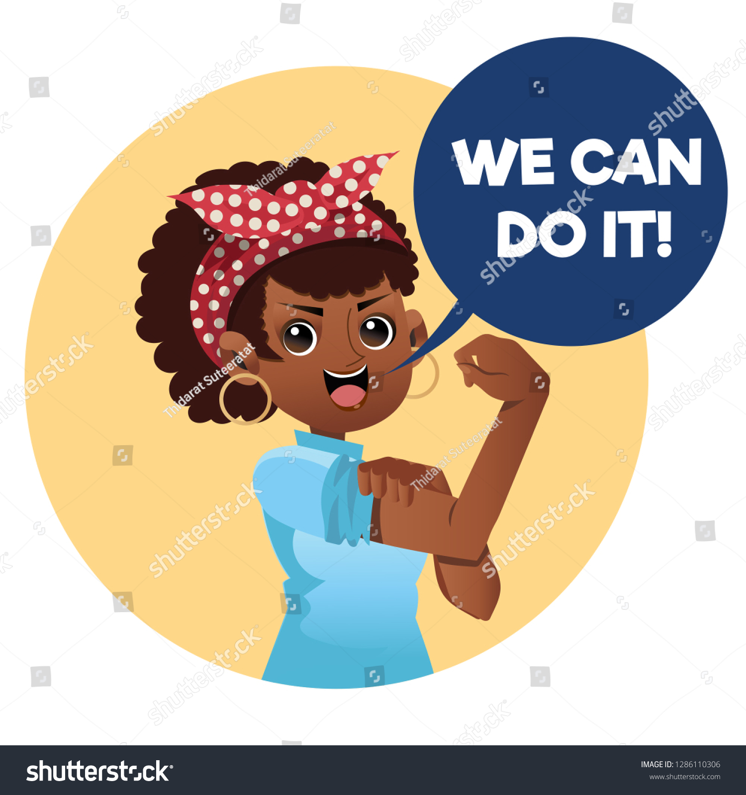 We Can Do Cute Cartoon Character Stock Vector (Royalty Free) 1286110306