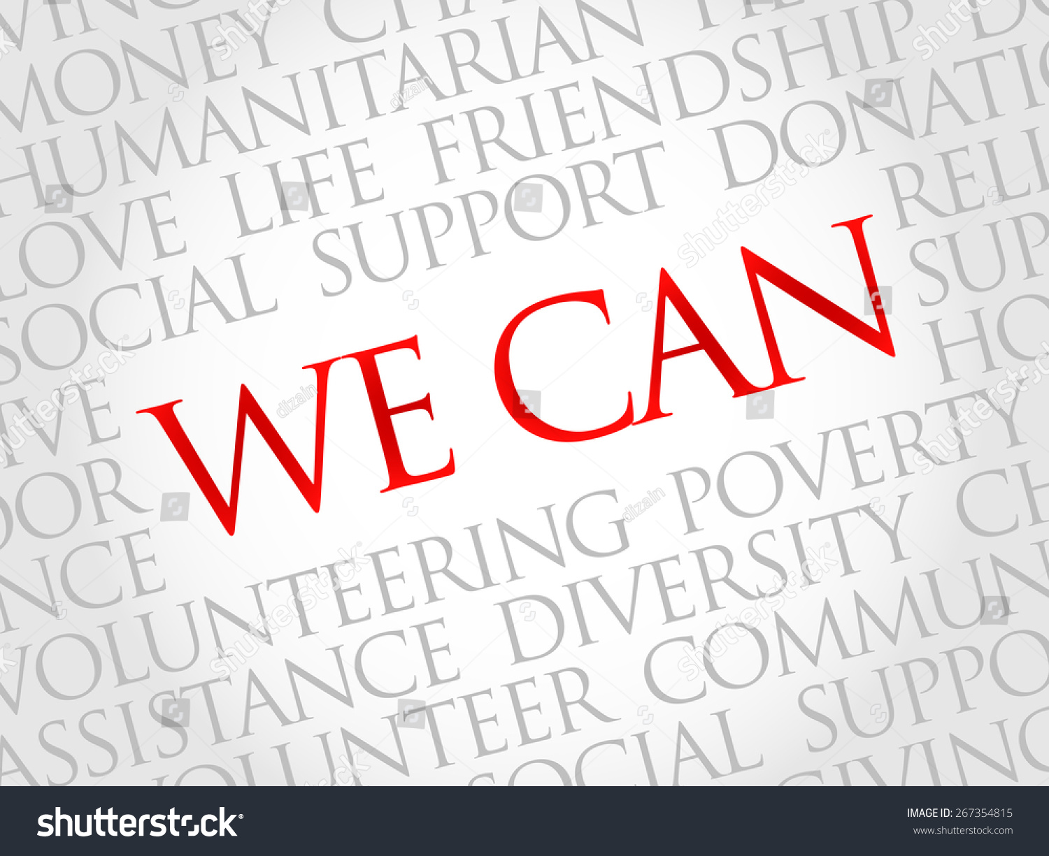 We Can Word Cloud Concept Stock Vector (Royalty Free) 267354815 ...