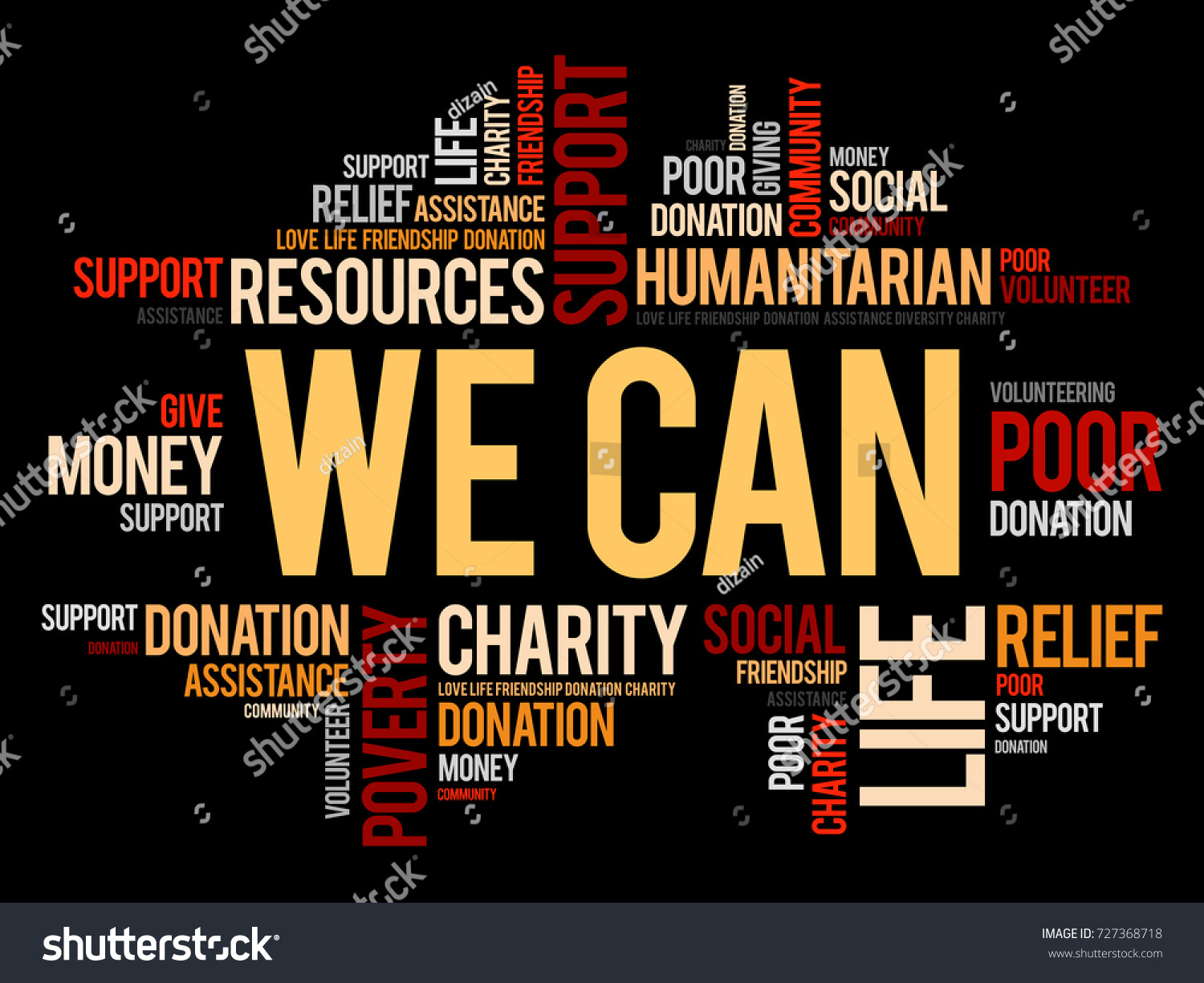 We Can Word Cloud Concept Stock Vector (Royalty Free) 727368718 ...