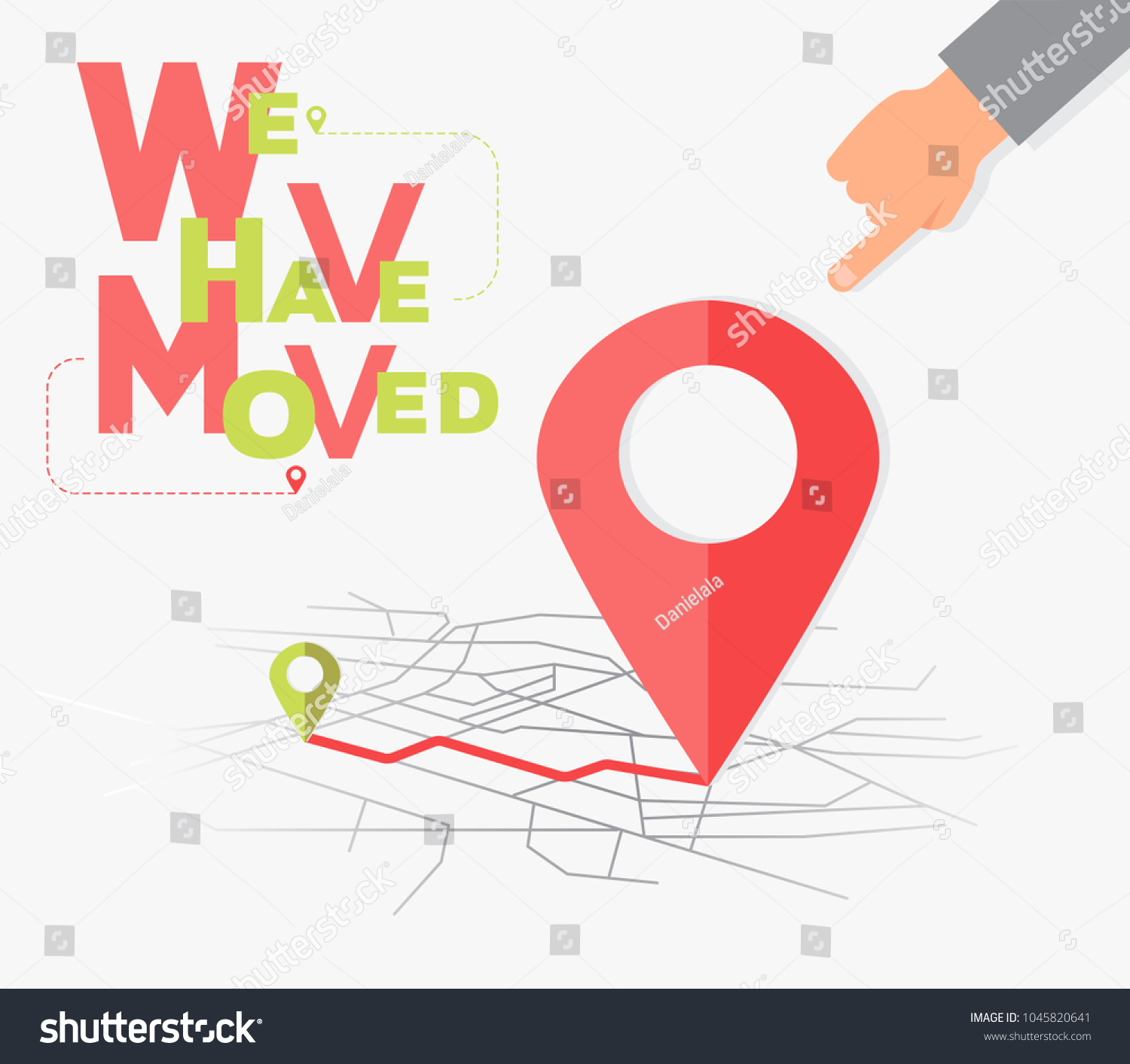 We Have Moved Changed Address Navigation Stock Vector (Royalty Free ...
