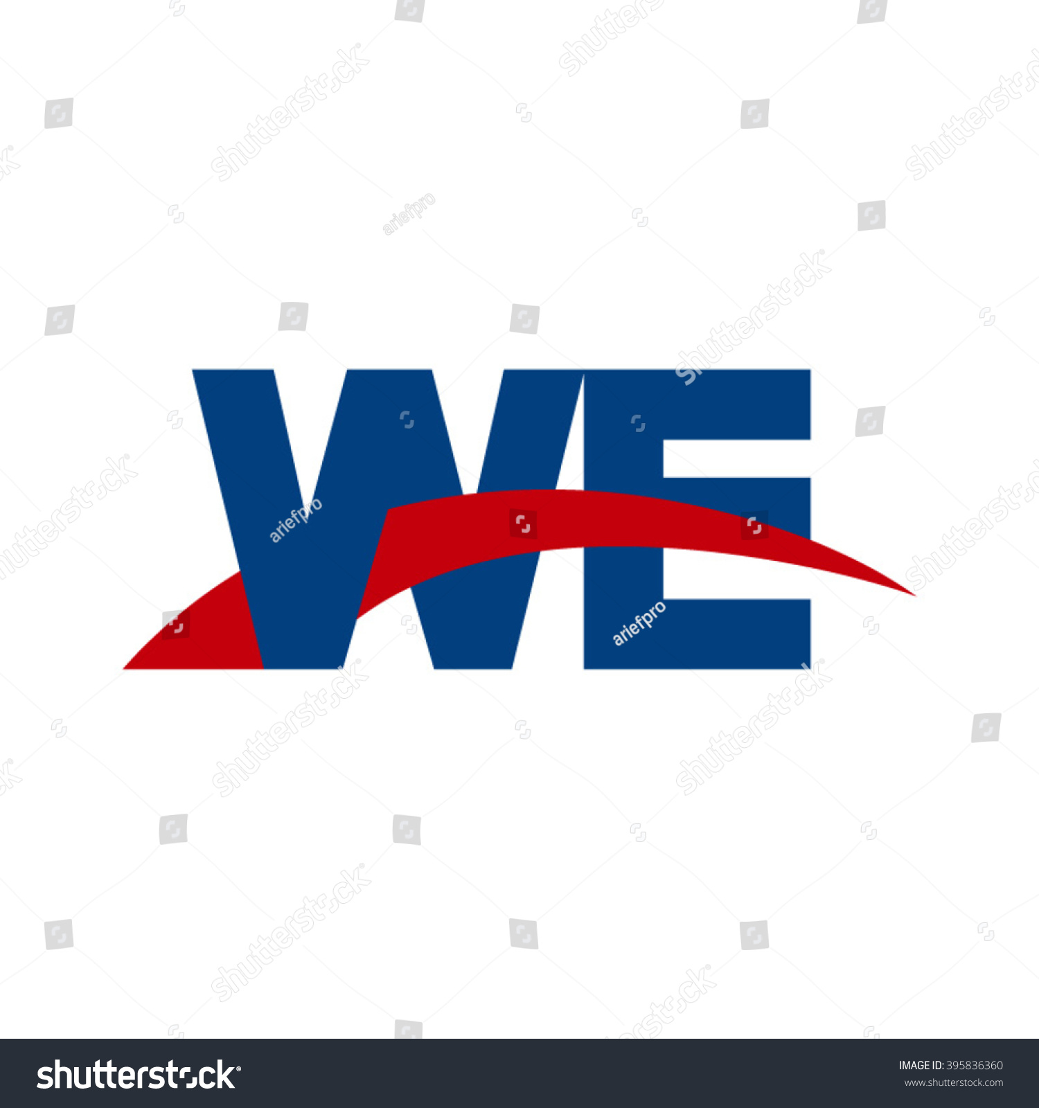 We Initial Overlapping Swoosh Letter Logo: เวกเตอร์สต็อก (ปลอดค่า ...