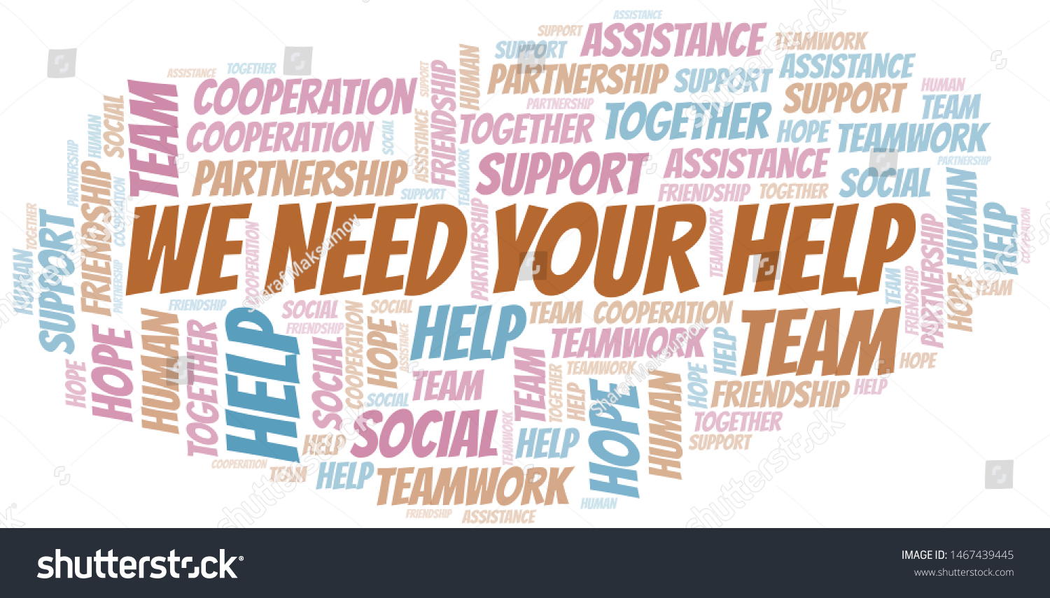 We Need Your Help Word Cloud Stock Vector (Royalty Free) 1467439445 ...