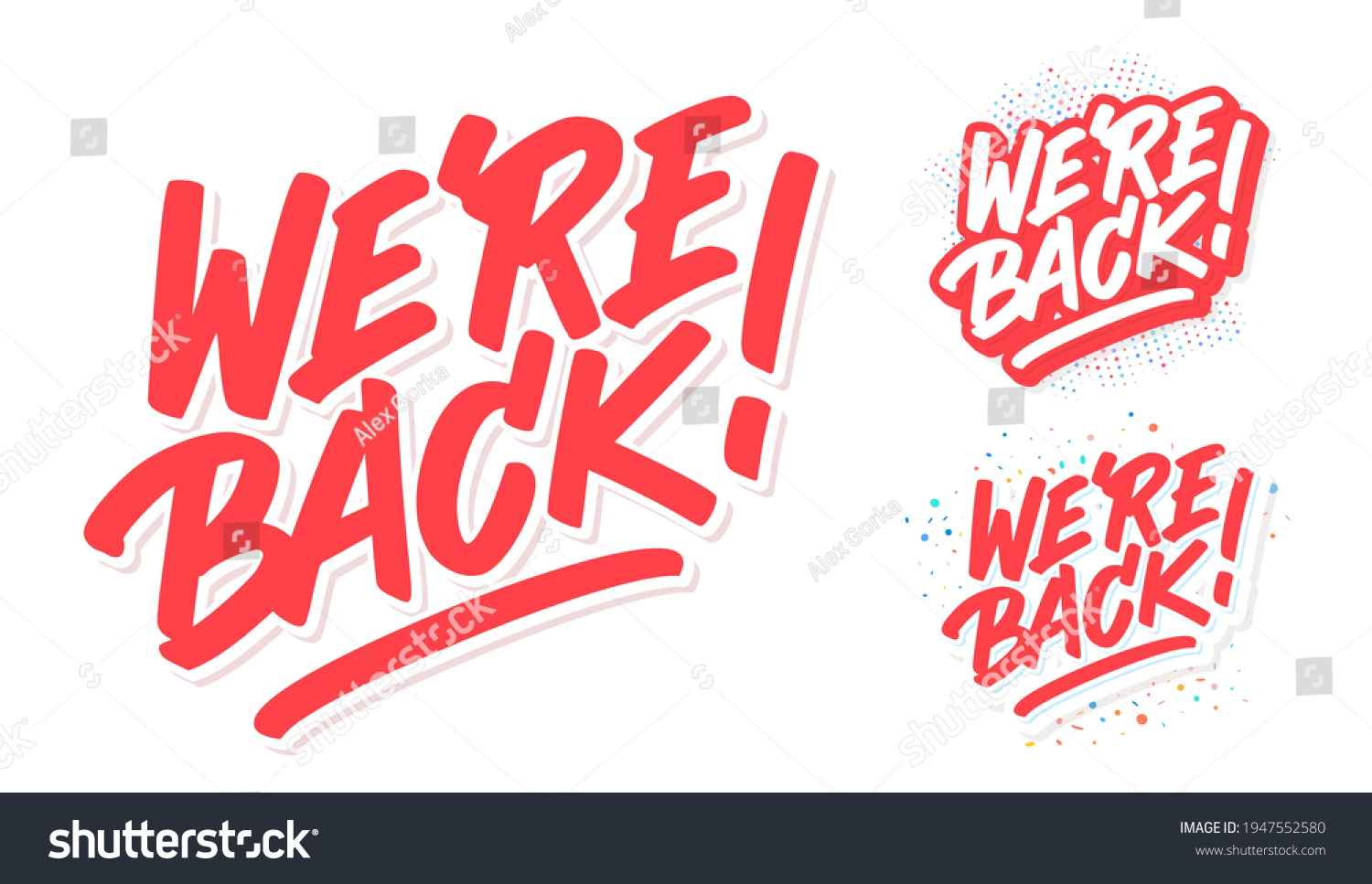 187,664 We back lettering Images, Stock Photos & Vectors | Shutterstock