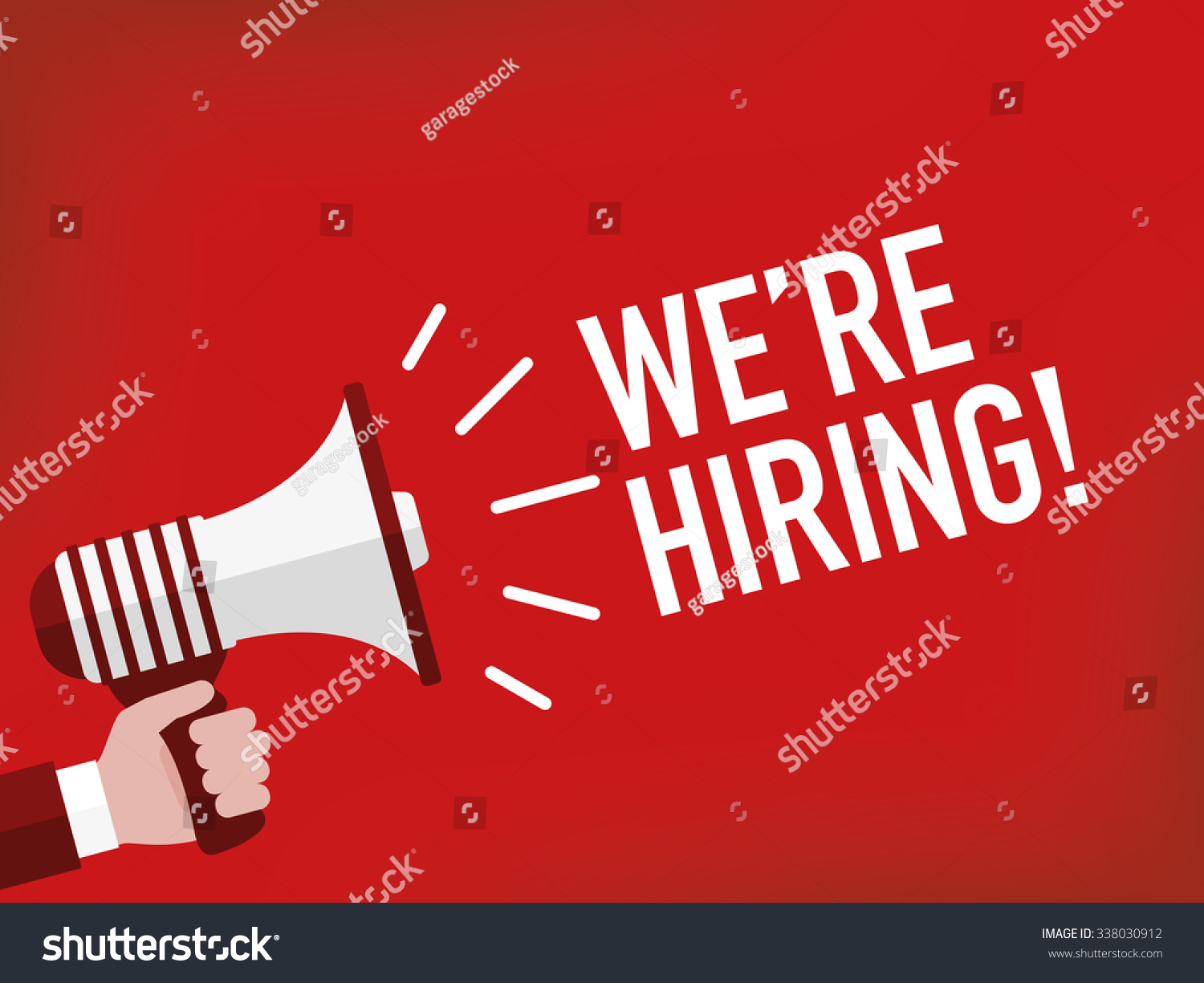 We'Re Hiring! Stock Vector Illustration 338030912 : Shutterstock