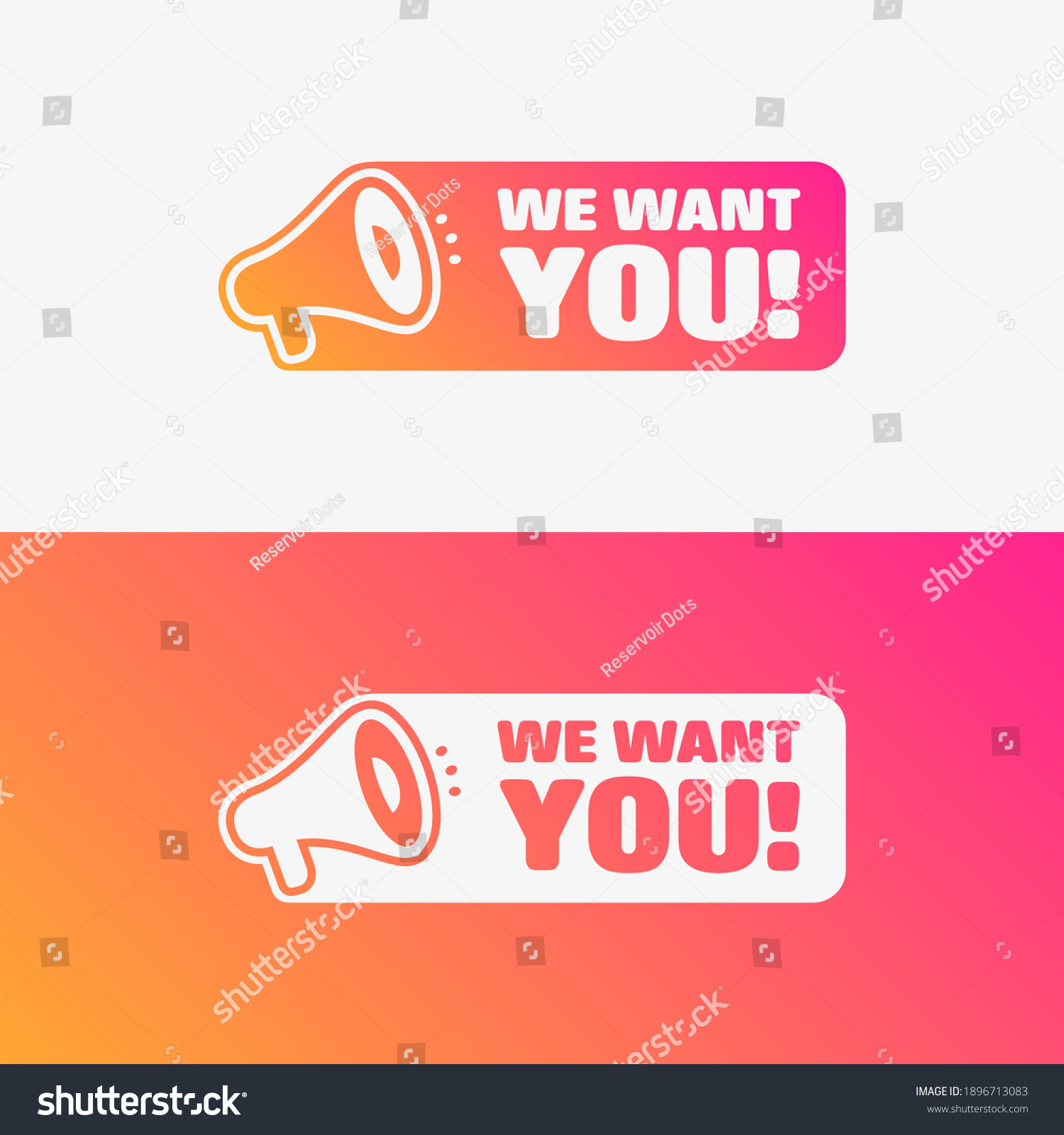 We Want You Vector Label Set Stock Vector (Royalty Free) 1896713083 ...