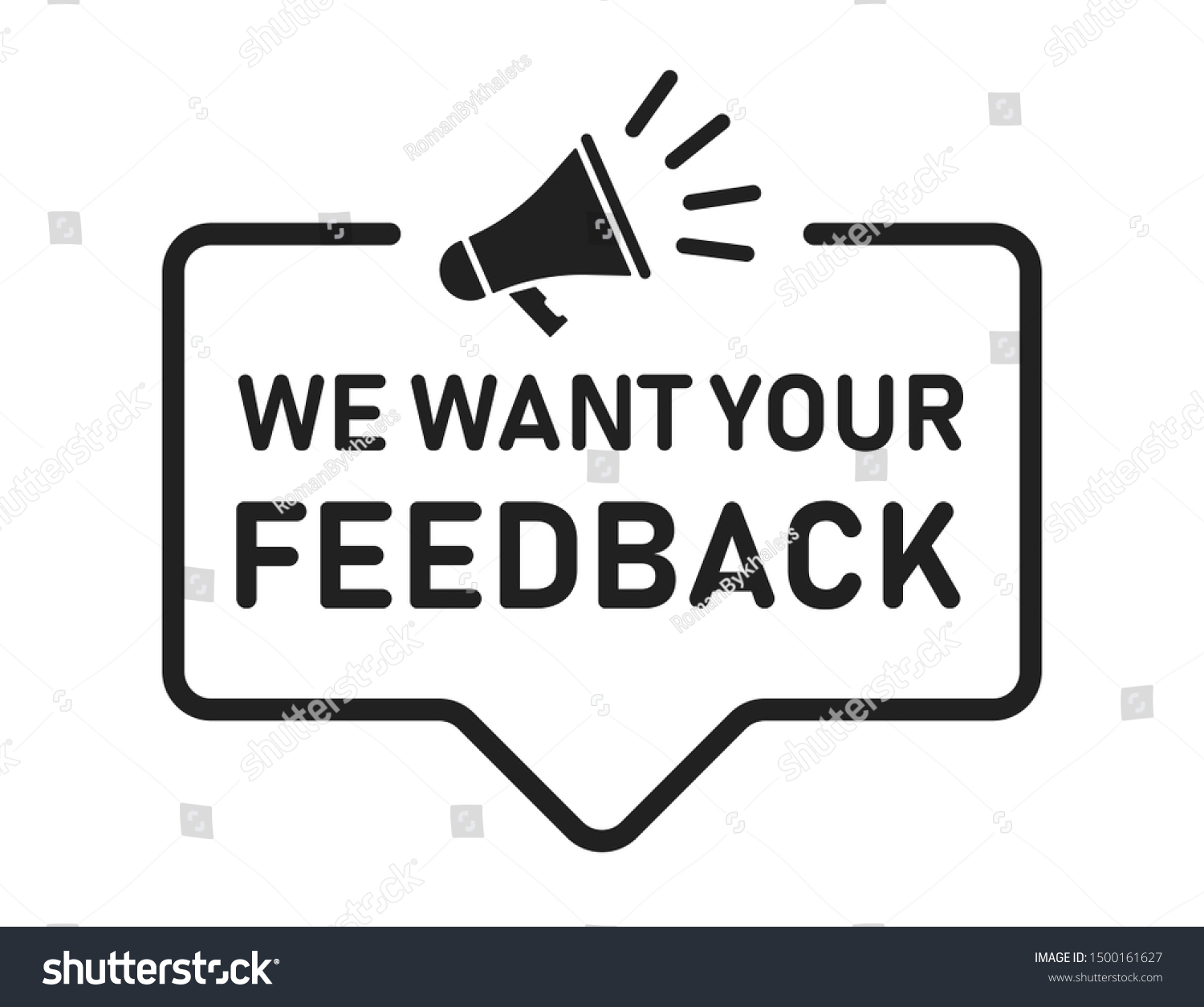 We Want Your Feedback Promotion Isolated Stock Vector (Royalty Free ... We Want Your Feedback Promotion Isolated Stock Vector (Royalty Free ...