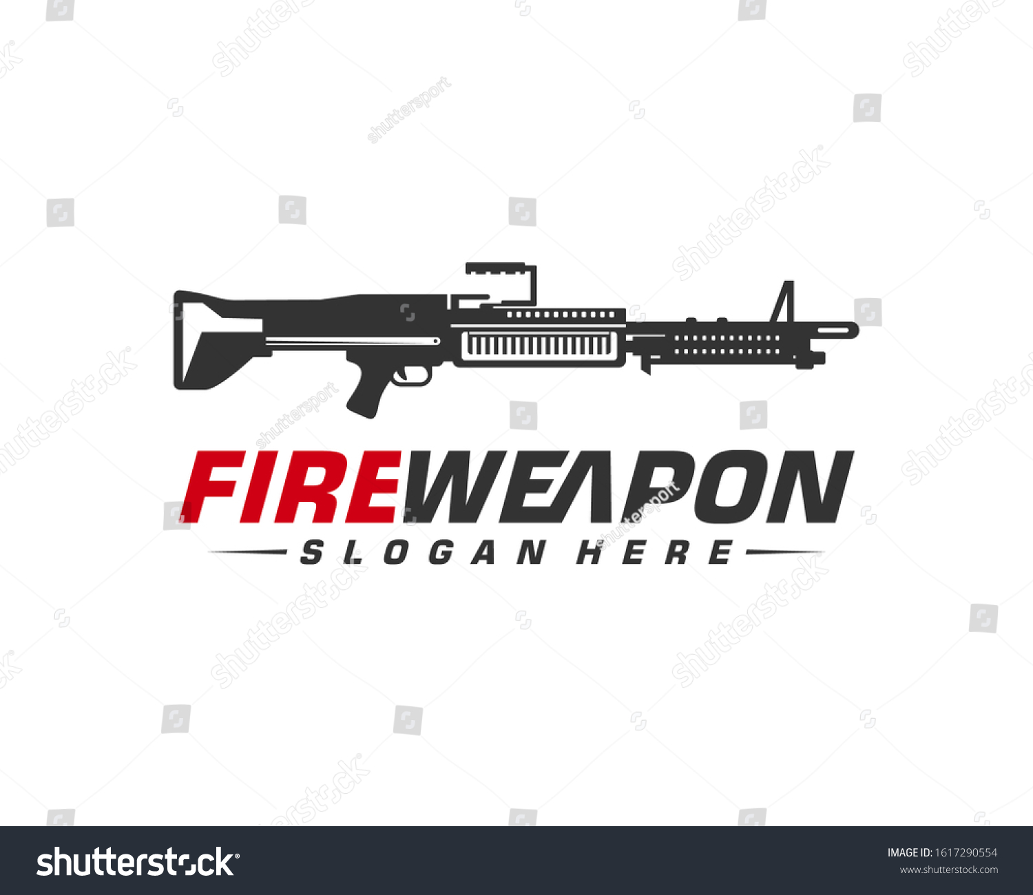 Weapon Fire Logo Design Vector Machine 库存矢量图（免版税）1617290554 | Shutterstock