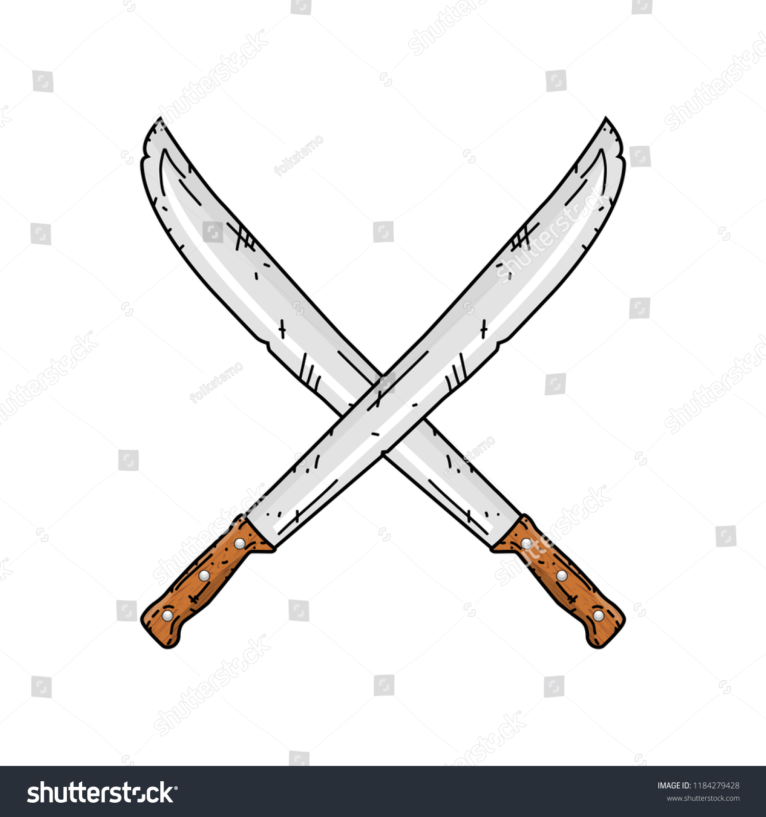 Weapon Machete Knife Stock Vector (Royalty Free) 1184279428 | Shutterstock
