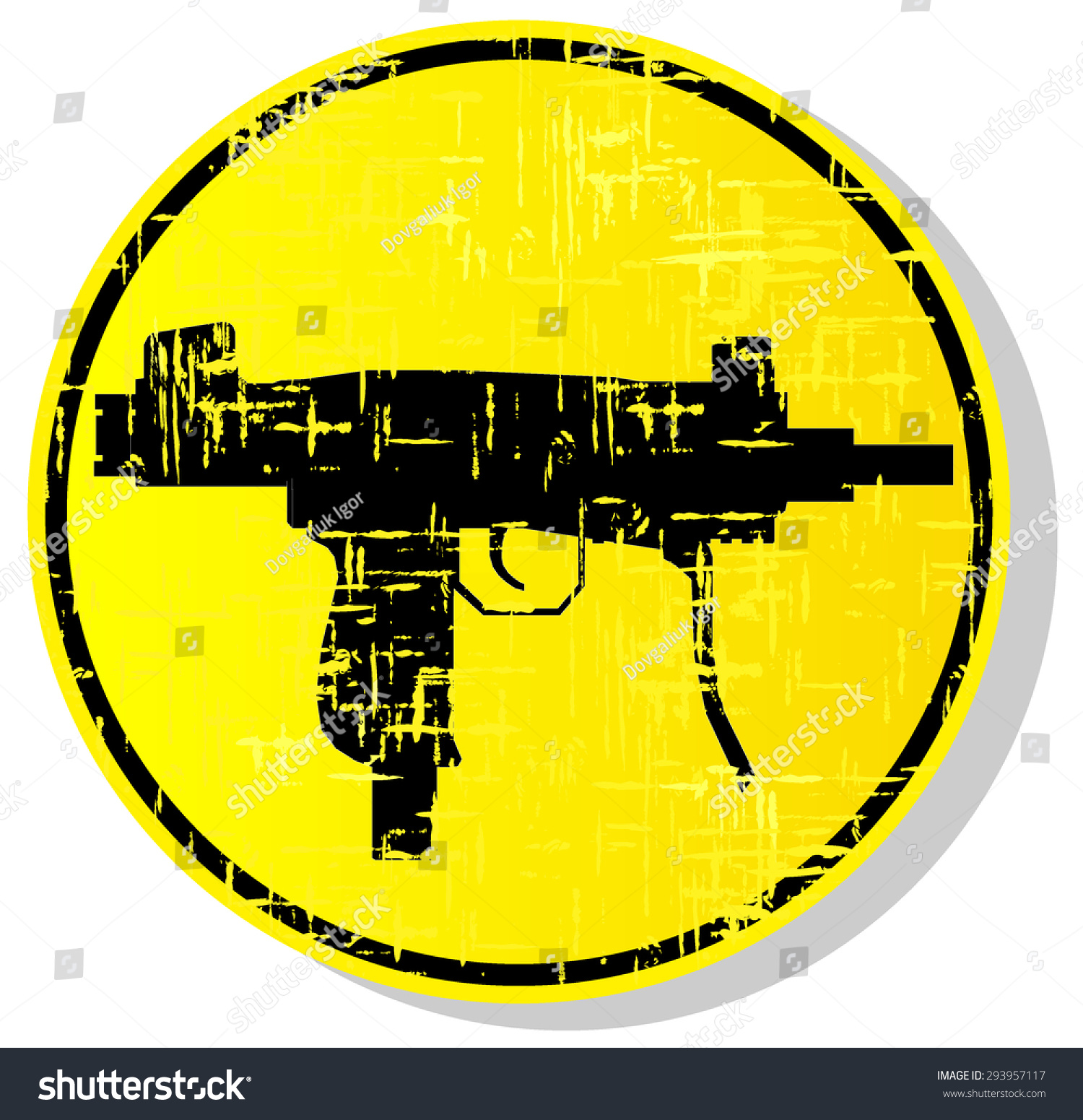 Weapon Warning Sign Vector Illustration 4: vector de stock (libre de ...