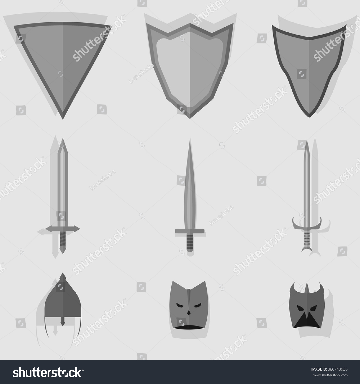 Weapons Protection Stock Vector (Royalty Free) 380743936