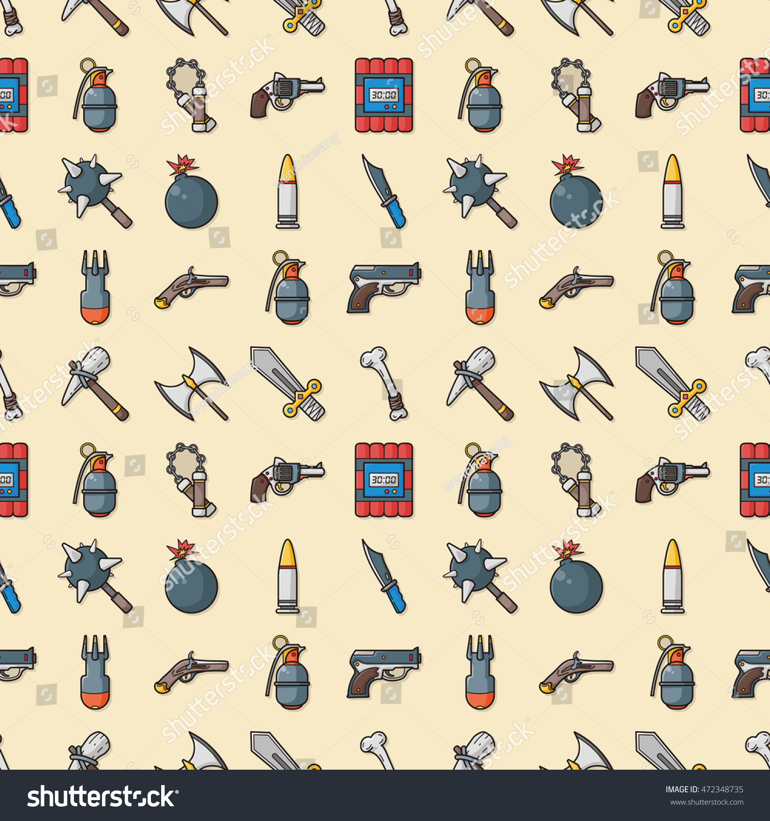 Weapons Icons Seteps10 Stock Vector (Royalty Free) 472348735 | Shutterstock