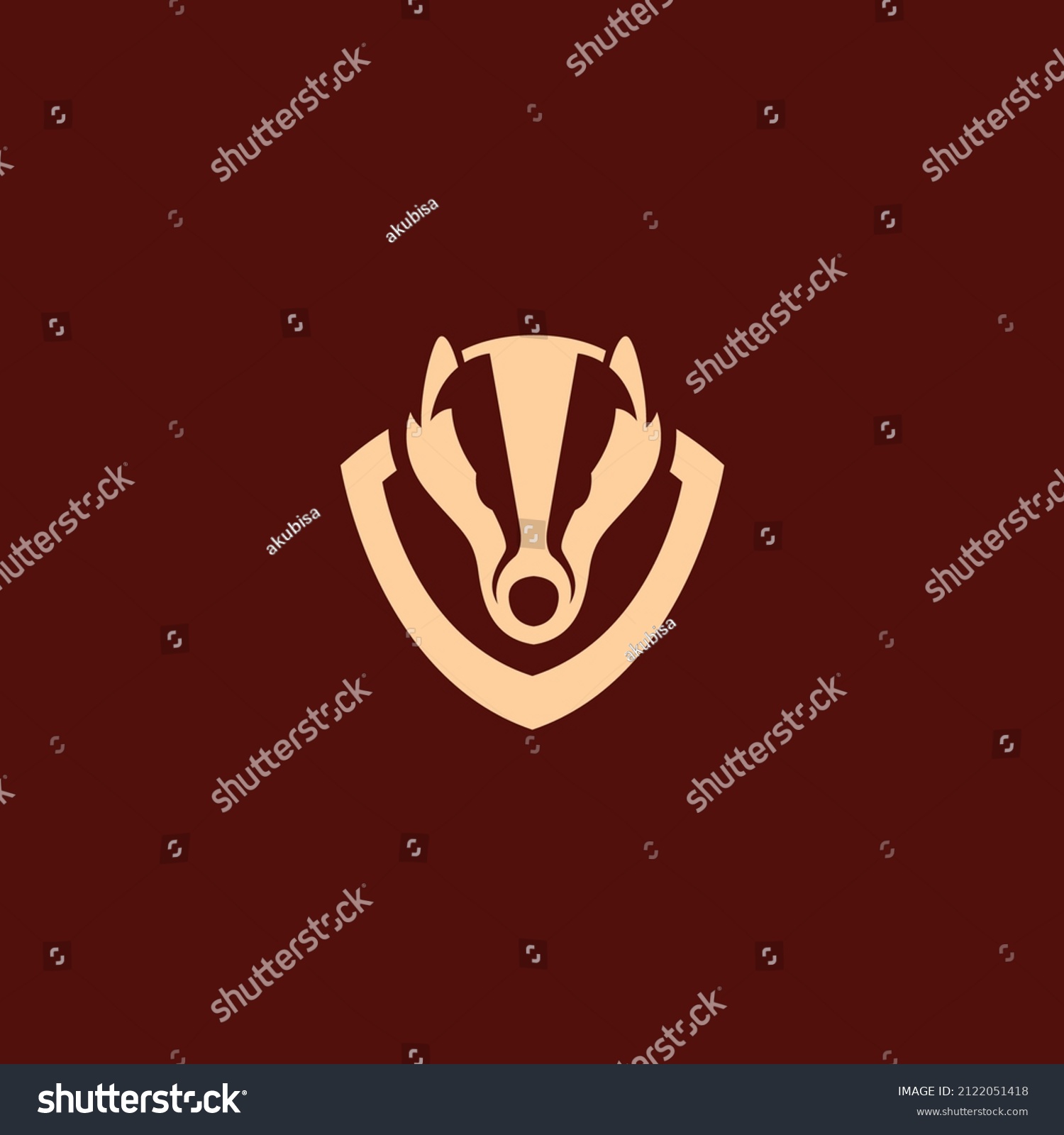 Weasel Logo Simple Clean Design Stock Vector (Royalty Free) 2122051418