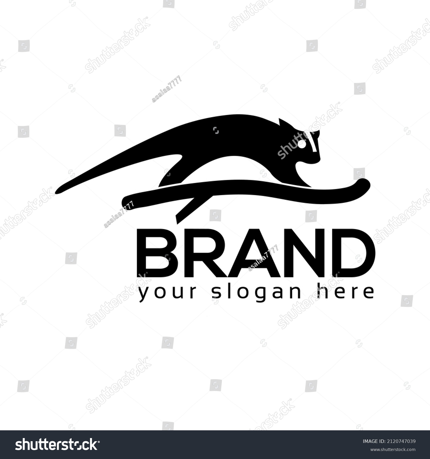Weasel Logo Vector Flat Design Vector Stock Vector (Royalty Free ...