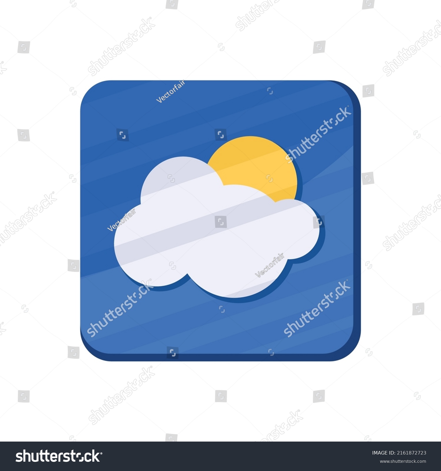 Weather Blue App Button Icon Stock Vector (Royalty Free) 2161872723 ...