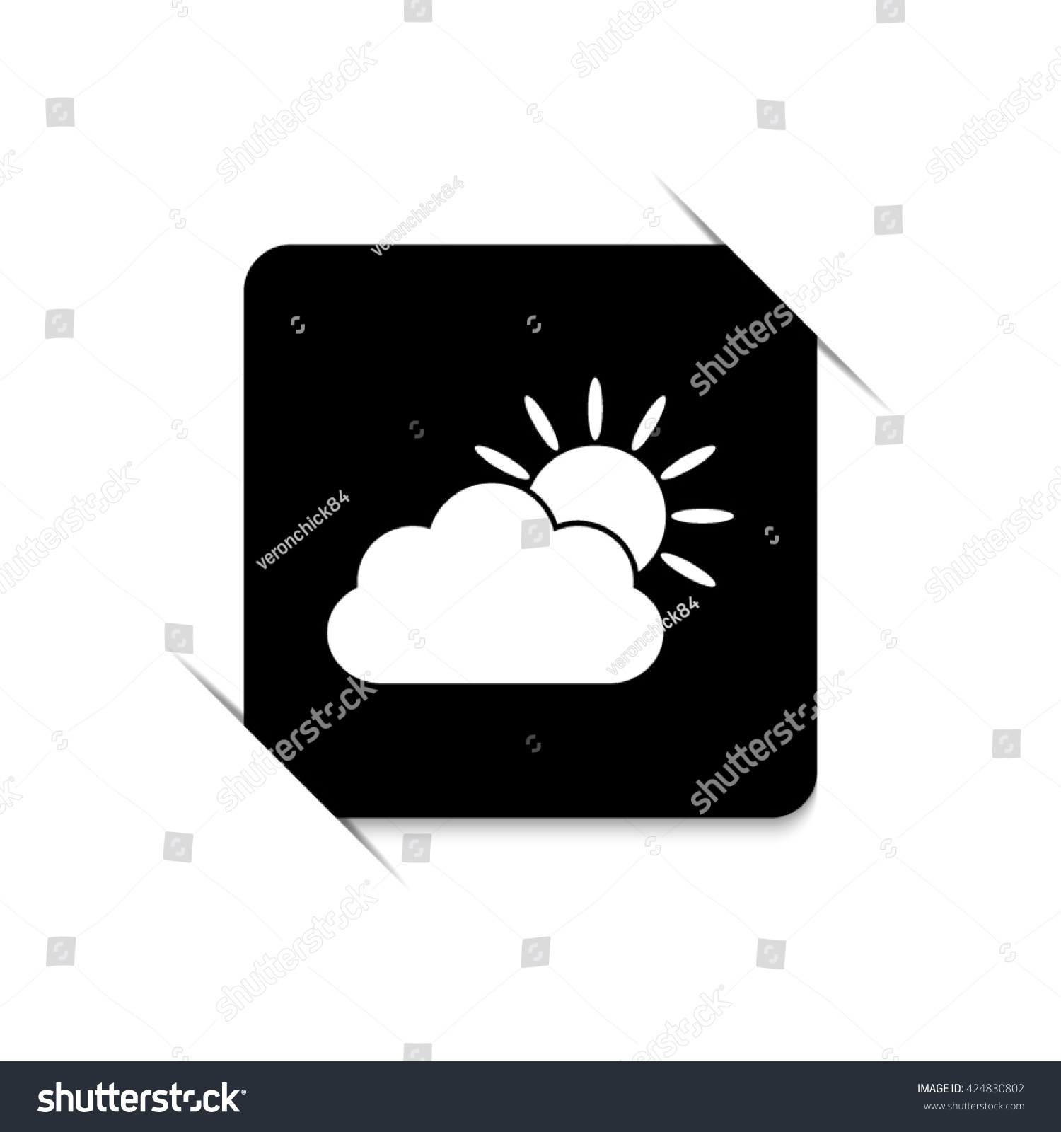 Weather Icon Black Vector Icon Stock Vector (Royalty Free) 424830802 ...