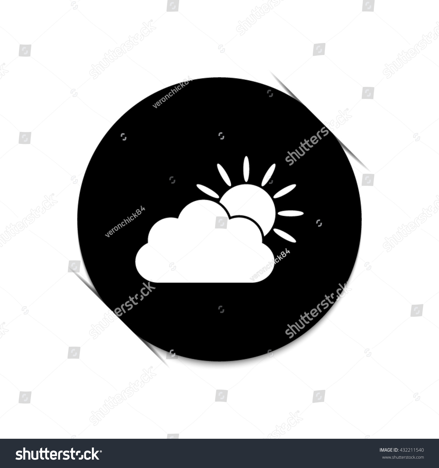 Weather Icon Black Vector Icon Stock Vector (Royalty Free) 432211540 ...