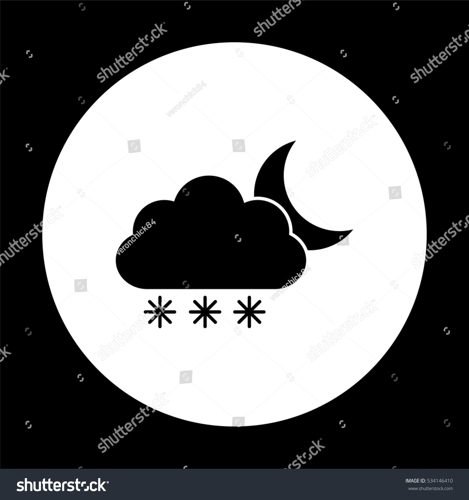 Weather Icon Black Vector Icon Stock Vector (Royalty Free) 534146410 ...