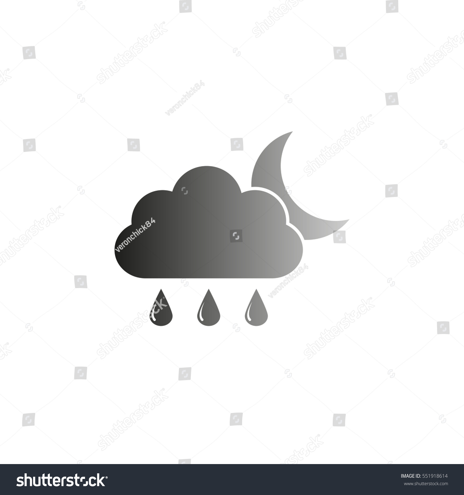 Weather Icon Black Vector Icon Stock Vector (Royalty Free) 551918614 ...