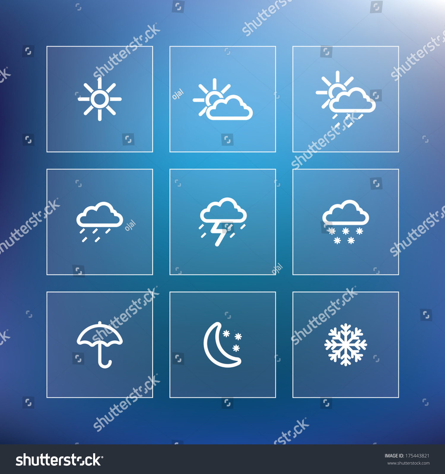 Weather Icon Set Vector Illustration Stock Vector (Royalty Free ...