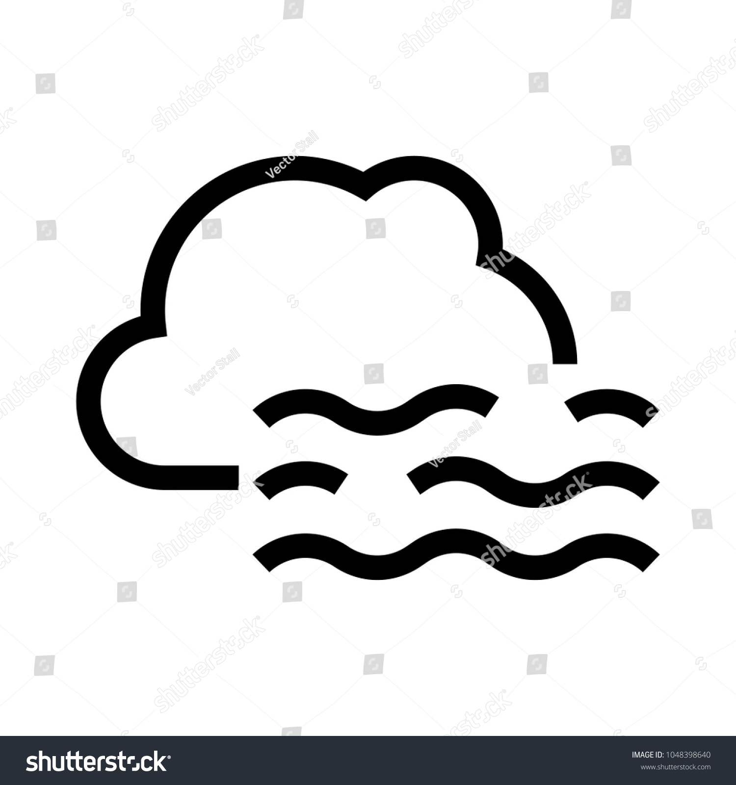 Weather Vector Line Icon Stock Vector (Royalty Free) 1048398640 ...