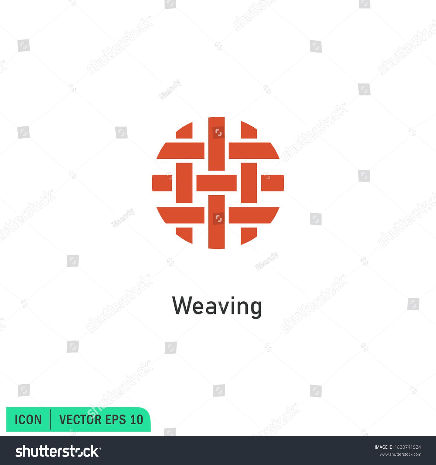 Weaving Icon Illustration Simple Design Element Stock Vector (Royalty ...